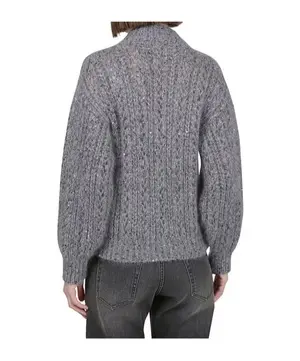 Eleventy Sequin Embellished Zip Up Cardigan - Gray