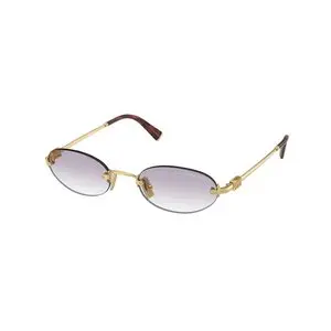Miu Miu Oval Frame Sunglasses - Gray