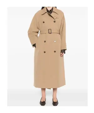 A.p.c. Belted Double-breasted Trench Coat - Nude