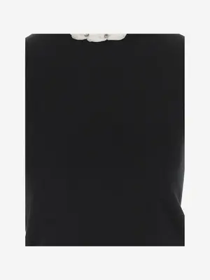 Valentino Garavani Embellished Collar Short-sleeved Jumper