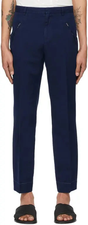 MAISON MARGIELA Zip Pocket Mid-rise Trousers - Black