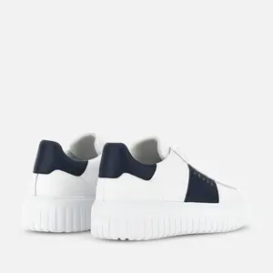 Hogan Round-toe Lace-up Sneakers With Side Logo - White