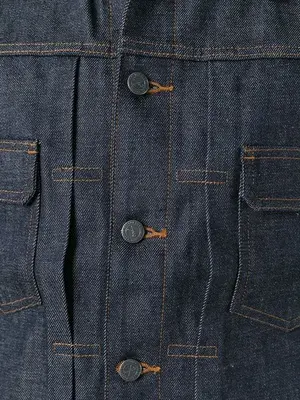 A.p.c. Indigo Denim Jacket With Button Closure And Cuffed Sleeves - No