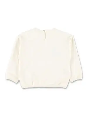 Gucci Cotton Sweatshirt With Web And Horsebit Detail