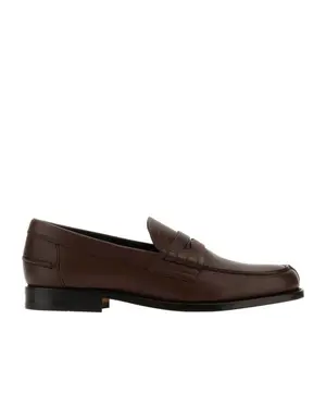TOD'S Logo Embossed Slip-on Loafers - Black
