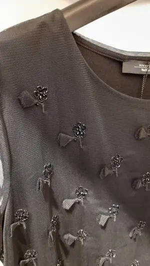 Max Mara Short Sleeve Embellished Blouse