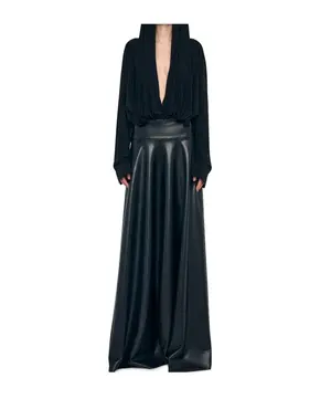 Norma Kamali Hooded Ruffled Blouse