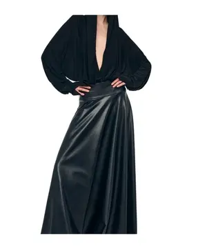 Norma Kamali Hooded Ruffled Blouse