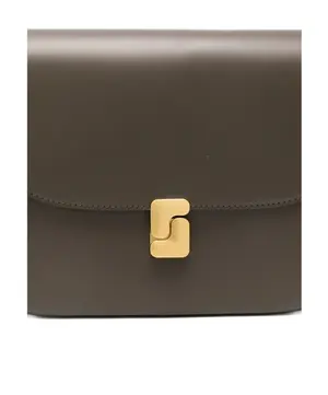 Soeur Flap Shoulder Bag With Gold Tone Clasp - Black