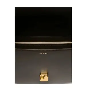 Soeur Flap Shoulder Bag With Gold Tone Clasp - Black