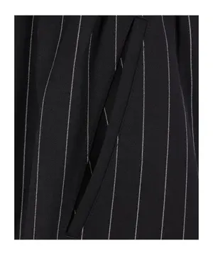 Y3 Cropped Wide-leg Pinstripe Pants