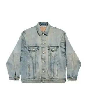 Balenciaga Regular Fit Denim Jacket With Embroidered Details