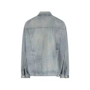 Balenciaga Regular Fit Denim Jacket With Embroidered Details