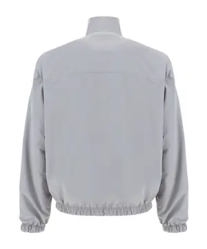 Brunello Cucinelli Logo Embroidered Reversible Jacket - Gray