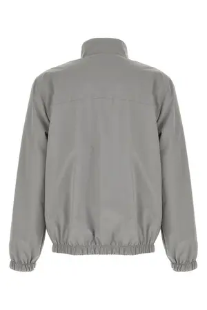 Brunello Cucinelli Logo Embroidered Reversible Jacket - Gray