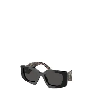 Prada Geometric Frame Sunglasses - Black