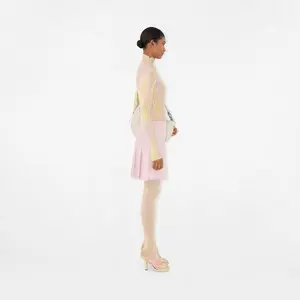 Burberry High-neck Argyle Knit Jumper - Nude