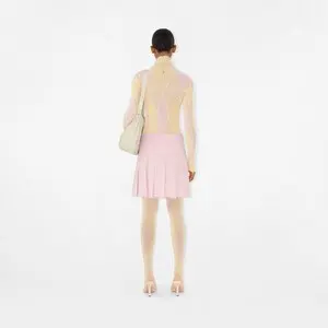 Burberry High-neck Argyle Knit Jumper - Nude