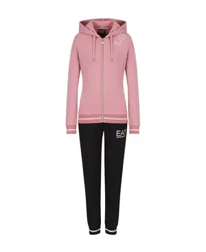 EA7 Hooded Zip-up Sweatshirt And Jogger Set - No
