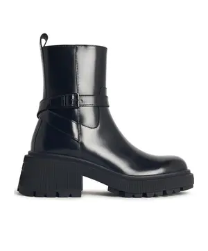 JIMMY CHOO Conny Flat Ankle Boots With Decorative Buckle