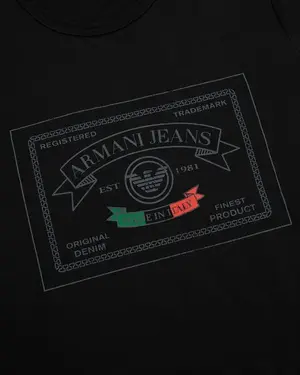 Emporio Armani T-shirt With Round Neck And Long Sleeves