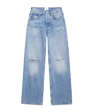 ANINE BING Hugh Distressed Jeans - Blue