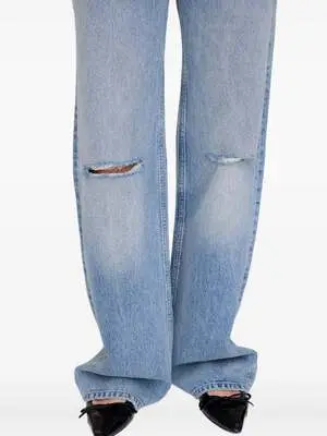 ANINE BING Hugh Distressed Jeans - Blue