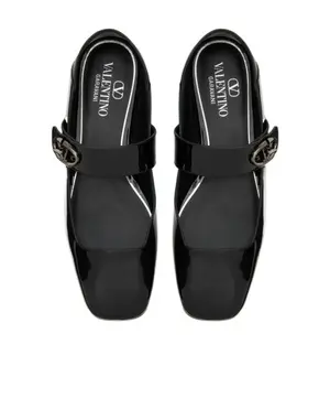 Valentino Garavani Mary Jane Square Toe Ballerinas