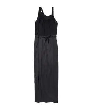 Balenciaga Patched Slip Dress - Black