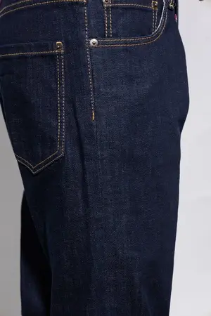 Dsquared2 Logo Patch Straight Leg Jeans