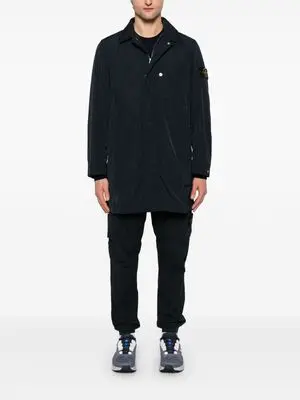 Stone Island Crew Neck Knitted Sweater With Ribbed Cuffs And Hem - Blue