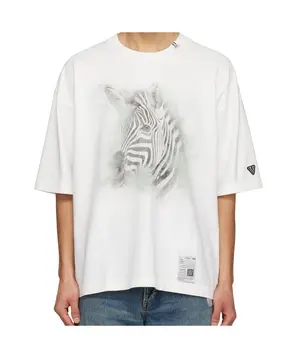 Mihara Yasuhiro Zebra Print T-shirt - White
