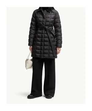 Moncler Gresillon Belted Long Down Jacket - Black