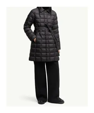 Moncler Gresillon Belted Long Down Jacket - Black