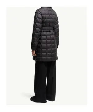 Moncler Gresillon Belted Long Down Jacket - Black