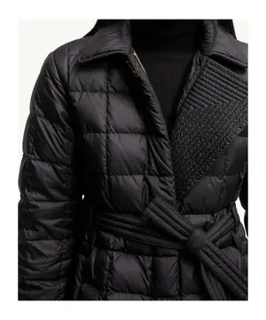 Moncler Gresillon Belted Long Down Jacket - Black