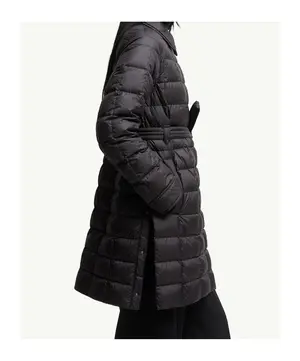 Moncler Gresillon Belted Long Down Jacket - Black