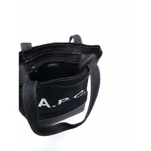 A.p.c. Axelle Two-tone Tote Bag - Black