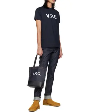 A.p.c. Axelle Two-tone Tote Bag - Black