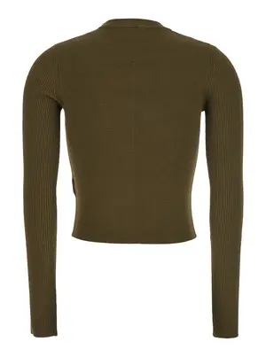 DIESEL® Oval D Ribbed-knit Top - Brown