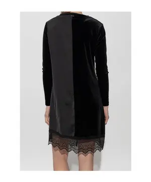 ALLSAINTS Lace Trim Mini T-shirt Dress