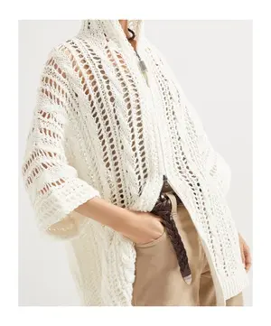 Brunello Cucinelli Zip-up Hooded Knitted Cardigan
