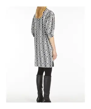 Max Mara Jacquard Jersey Dress With Monogram Design