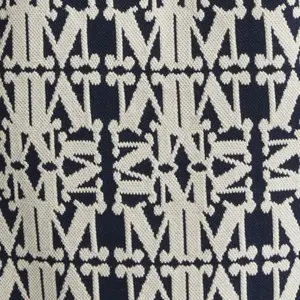 Max Mara Jacquard Jersey Dress With Monogram Design - White/blue