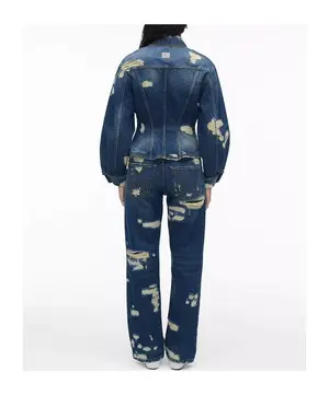 Marc Jacobs Rip And Repair Fluted Denim Jacket