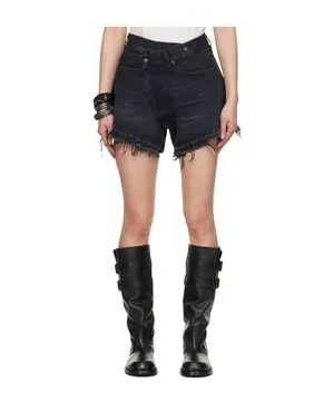 R13 Belt Loop Denim Shorts