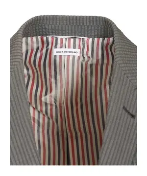 Thom Browne Wide Shoulder Seersucker Blazer