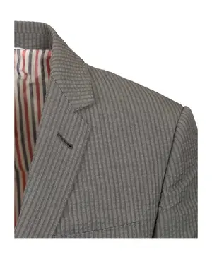 Thom Browne Wide Shoulder Seersucker Blazer