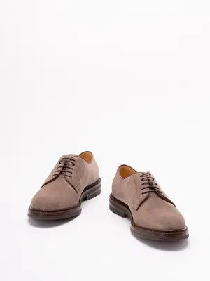 Brunello Cucinelli Suede Lace-up Derby Shoes - Brown