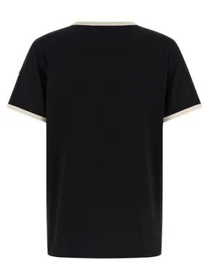 Moncler Embroidered Logo Crewneck T-shirt - Black